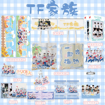 辉航睿盛 TF家族三代朱志鑫苏新皓左航周边明信片手幅钥匙扣帆布袋笔袋立牌 TF家族三代 专属帆布袋