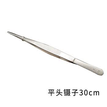 生物解剖器7件七件套 4件四件套 不锈钢解剖剪解剖针 生物实验器材工具套装标本制作探针剪刀镊子实验室 平头镊子30cm10支装