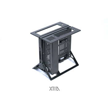 【XPROTO-Mini】 XTIA ITX开放式1U核显全铝竖垂直便携提手机箱 开放版本（无网壳）） 不含电源 无风扇 白色无延长线【图片 ...