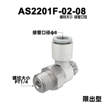 气缸调速阀AS1201F-M5-04A气动节流阀AS2201F-01/02/03/06/08/10 AS2201F-02-08SA【图片 价格 品牌 报价】-京东