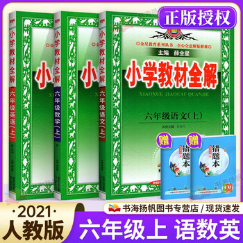可选】小学教材全解六年级教材解读 上册 语数英3本【人教版 薛金星课本同步辅导资料书部编版