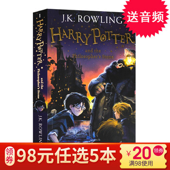 包邮 Harry Potter 1 哈利波特与魔法石英文原版 jk罗琳原著小说世界名著