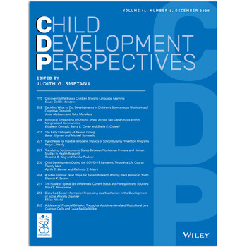 【单期可选】Child Development Perspectives 儿童发育展望 2020年1 2020年12月刊