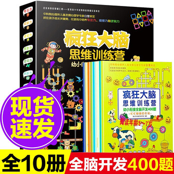 疯狂大脑思维训练营全10册 幼小衔接全脑开发400题 3-6岁幼儿逻辑书籍儿童智力大脑脑力专注力综合
