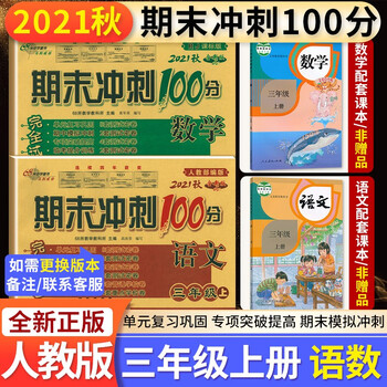 期末冲刺100分三年级上册语文数学人教版同步练习册 单元期中期末测试卷
