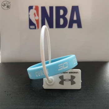 【掌柜推荐】斯蒂芬·库里NBA球星库里手环勇士队30号 篮球运动硅胶腕带学生礼物情侣夜光款 天蓝色【19cm】