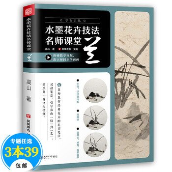 国画 水墨 花卉技法名师课堂基础教程一本通 水墨花卉写生构图技法书籍 兰