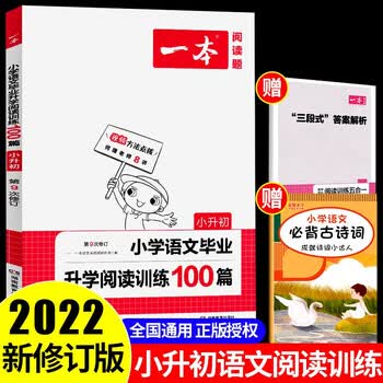 2022年小升初语文毕业升学阅读理解专项训练书100篇六年级下册一本课外阅读理解强化题系统总复习人教版小学6下配套练习册教辅资料