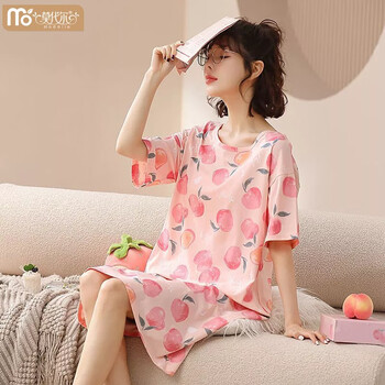 莫代尔2024新款休闲时尚睡裙女款夏季短袖宽松时尚短袖夏天可外穿睡衣裙 A8622 莫代尔 5XL(200-220斤)【图片 价格 品牌 报价】-京东