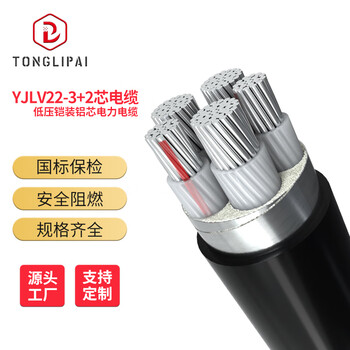 TONGLIPAI（通力） 阻燃YJLV22国标铠装5芯3+2型铝芯电力电缆 【零剪线不退换】 ZC-YJLV22-3*70+2*35【图片 价格 品牌 报价】-京东