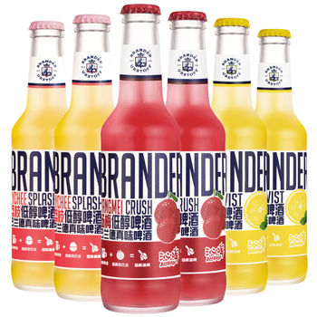 巴兰德真味（BRANDER URSTOFF）Brander Urstoff 巴兰德真味 沁啤系列果啤 果味啤酒 组合装 荔枝*2瓶+柠檬*2瓶 ...