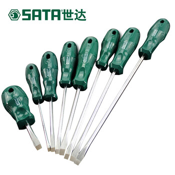 【世达62216】世达（SATA） 一字型塑柄螺丝批 8*150mm 头起子改锥螺丝刀多功能 62216 现货【行情 报价 价格 评测】-京东