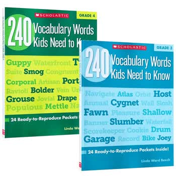 三四年级需要掌握的240个英文单词240 Vocabulary Words Kids Need