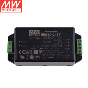 【明纬IRM-60-24ST】明纬（MEANWELL）IRM-60-24ST AC-DC模块开关电源 (60W左右) 明纬电源端子型24V 2 ...