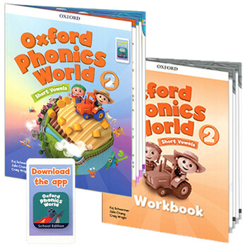 牛津大学出版社Oxford Phonics World 2册短元音少儿自然拼读寒暑假短期教材 牛津拼读世界