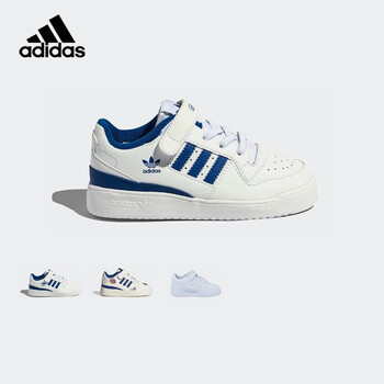 【阿迪达斯FY7986】adidas阿迪达斯FORUM男婴童经典款三条杠魔术贴网球鞋运动鞋FY7986白/皇家蓝/白23.5码/135mm/6 ...