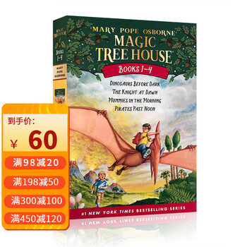 神奇树屋 英文原版绘本 Magic Tree House 1-4册 美国中小学课外阅读故事章节桥梁书