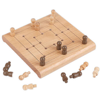 米米智玩口袋棋儿童多功能玩具木制迷你棋类亲子桌面游戏1盒 口袋棋-九星连珠