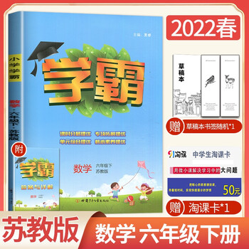 【科目自选】2022新学霸数学六年级6年级上下册语文数学英语 同步小学课时分层提优专项拓展单元练习册 【课时练习】6年级数学下册 苏教版