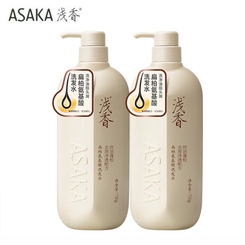 【浅香750】浅香（ASAKA）扁柏氨基酸洗发水750g*2 控油去屑蓬松清爽去油男女持久留香【行情 报价 价格 评测】-京东