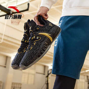 【安踏112131103】安踏海沃德GH2篮球鞋男低帮专业实战球鞋男运动鞋 黑金-2 7(男40)【行情 报价 价格 评测】-京东