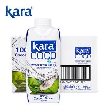 【KARA椰子水330ml量贩装】KARA100%椰子水330ml*12瓶 富含电解质 快速补水进口果汁饮料0脂低卡【行情 报价 价格 评测】-京东