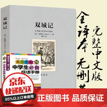 双城记(全译本)世界文学名著 全译本无删节 原著原版中文版 狄更斯文集 狄更斯文学小说精选