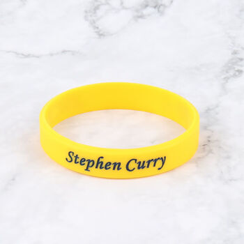 库里手环NBA球星手环男女运动硅胶手环夜光手环科比同款篮球手环 库里/黄色 小号(建议100斤以下者购买)