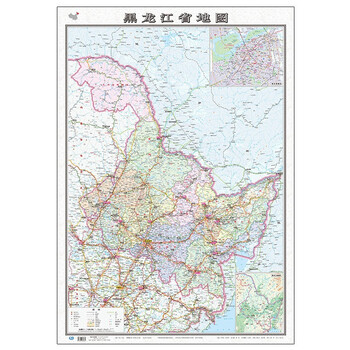 2022年新 黑龙江省地图 高清覆膜挂图 1.1米*0.8米 不带挂杆