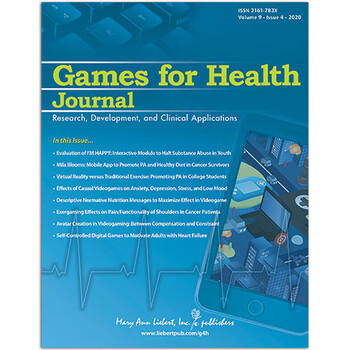 【安期可选】Games for Health Journal 健康游戏研究 2020年第4期 2020年第4期
