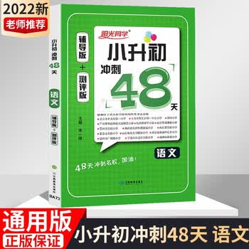 2022新版阳光同学小升初冲刺48天辅导版+测评版小学毕业升学必刷题总复习资料书语文数学英语 语文