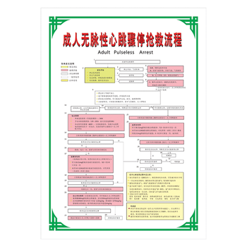 医院制度急救程序挂图过敏性休克抢救流程图示意图墙贴纸WSB169 WSB169-29 40*60cm  PP覆膜贴纸