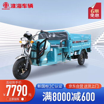 【淮海HH1500DZH-5K】淮海电动三轮车果运7-160货车载重王拉货载货电瓶车农用车 1200w60&58【行情 报价 价格 评测】-京东