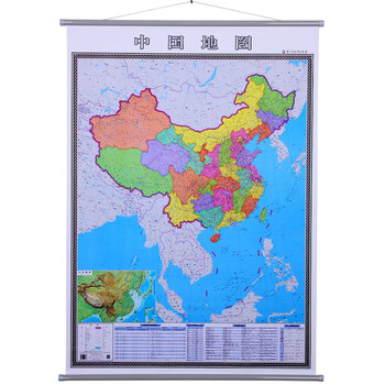 2021新版 竖版中国地图挂图1.4米X1米 南海诸岛同比例展示 高清办公室用