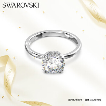 【施华洛世奇5638529】施华洛世奇 SWAROVSKI Constella 镀白金色戒指 55号 璀璨星光 简约大方 送女友礼物 生日礼物 ...