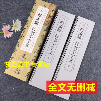 经典碑帖临摹卡 近距离临摹字卡字帖 全文无删减 赵孟頫行书千字文