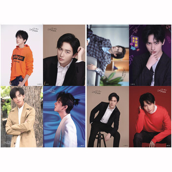 李宏毅海报 2021明信片墙纸贴纸宿舍卧室高清写真大壁纸墙贴 B款2721 海报43X29cm 一套8张