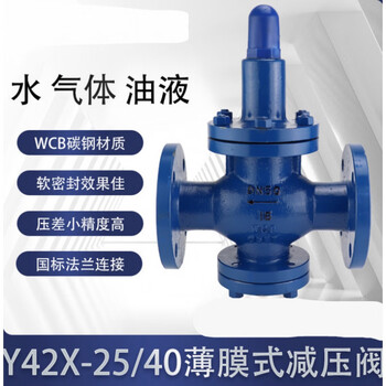 Y42X-25/40C 铸钢薄膜式减压阀 直接作用法兰减压稳压阀 水气体用 DN40(2.5MPa)【图片 价格 品牌 报价】-京东