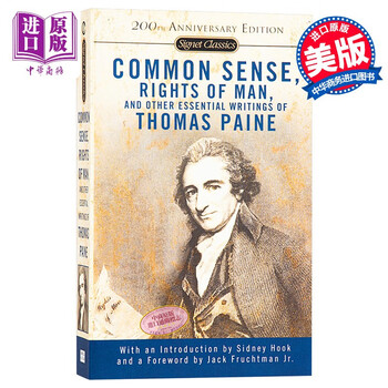 Common Sense 英文原版书籍 常识，人权和其他 英文原版 政治历史与理论