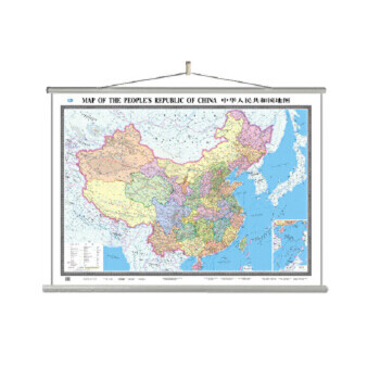 中国地图挂图（1.5米*1.1米 英中对照 无拼缝挂图）
