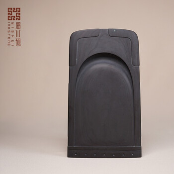 孤品易水砚老坑玉黛石砚收藏文房四宝书法国画收藏礼品礼盒西峪山老坑 琴式砚 7寸 流韵