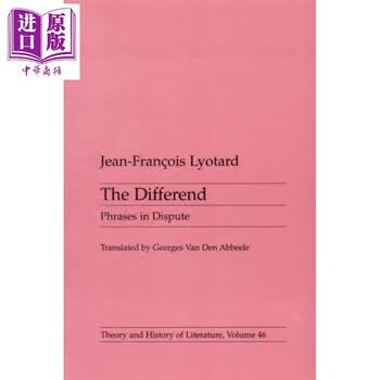 延异 争论之词 Differend  Phrases in Dispute 英文原版 Jean Francois Lyotar