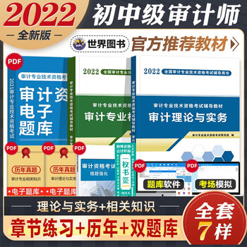 2022审计专业技术资格考试用书 审计师教材试卷 审计师初级 审计师中级 审计 审计书籍 审计师2022教材 初中级通用教材【理论实务+相关知识】
