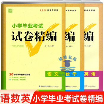 2022版通成学典小学毕业考试试卷精编 语文+数学+英语【三本套装】
