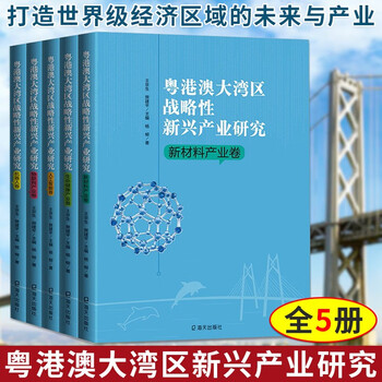 5册粤港澳大湾区战略性新兴产业研究 机器人/物联网产业/人工智能/生命健康产业/新材料产业卷地区经济