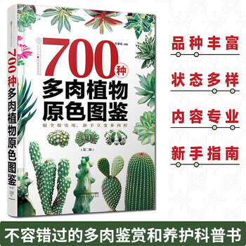 700种多肉植物原色图鉴 第2版 王意成 很全很实用新手多肉控 花园花卉花圃花苗养花种花护花花草园艺盆栽盆景 江苏凤凰科学技术出版社