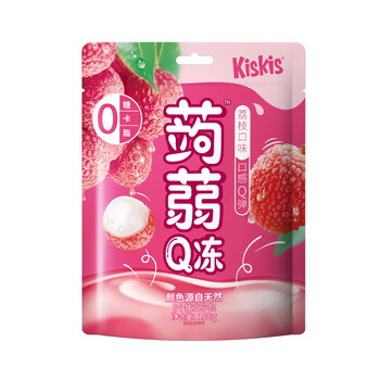 【酷滋蒟蒻Q冻】酷滋（kiskis）0糖0卡0脂 荔枝口味休闲零食解馋吸吸冻果冻蒟蒻Q冻108g【行情 报价 价格 评测】-京东