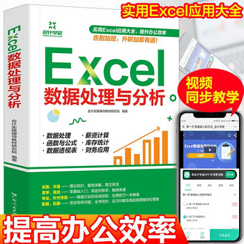 Excel数据处理与分析 赠视频课程 office应用高效办公教程计算机基础办公软件书籍 R