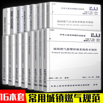 常用城镇燃气规范  全套16本 GB50028-2006城镇燃气技术规范城镇燃气设计规范城镇燃气输配