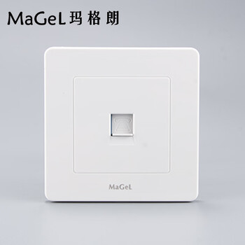 【玛格朗L1-86 YKWK】玛格朗（MaGel）开关插座 家用暗装墙面插座面板L1-86型 一位电话插口【行情 报价 价格 评测】-京东